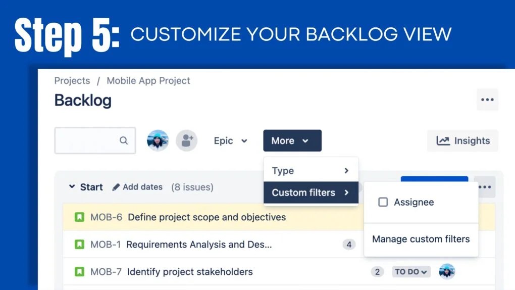 Backlog Management With Jira Software A Step By Step Guide Devsamurai