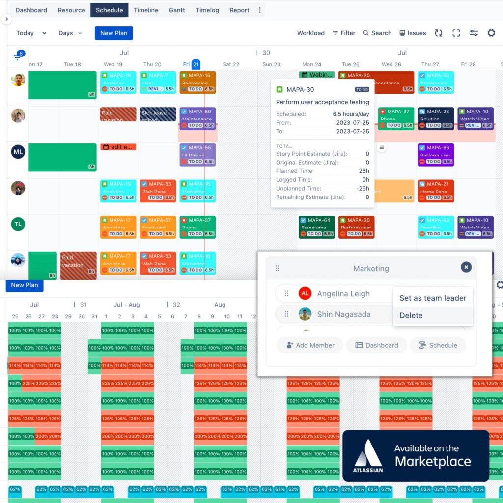 TeamBoard ProScheduler for Jira | DevSamurai